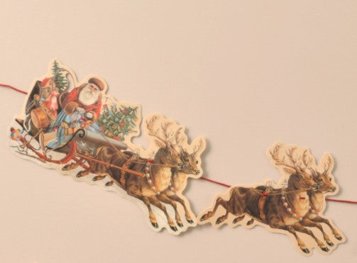 Santa's Sleigh Paper Garland – Milsome Art + Prints